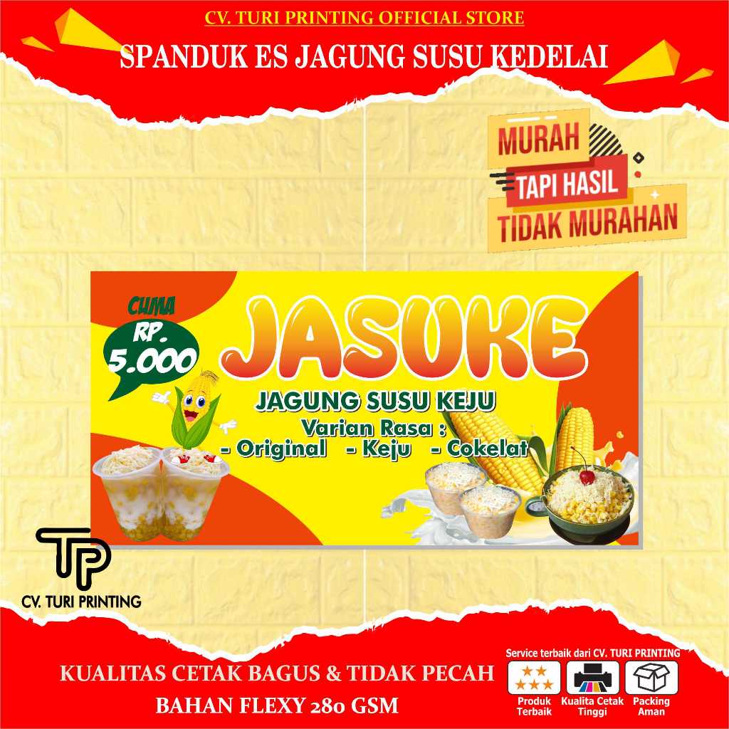 Jual SPANDUK ES VIRAL KEKINIAN, JASUKE Uk. 100 x 50 cm | Shopee Indonesia