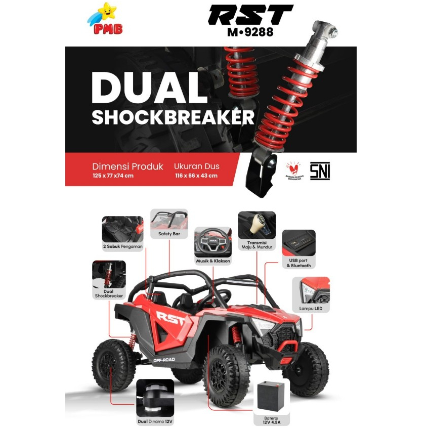 Jual MOBIL AKI PMB M9288 RST OFF ROAD DUAL SHOCKBREAKER DUAL GEARBOX ...