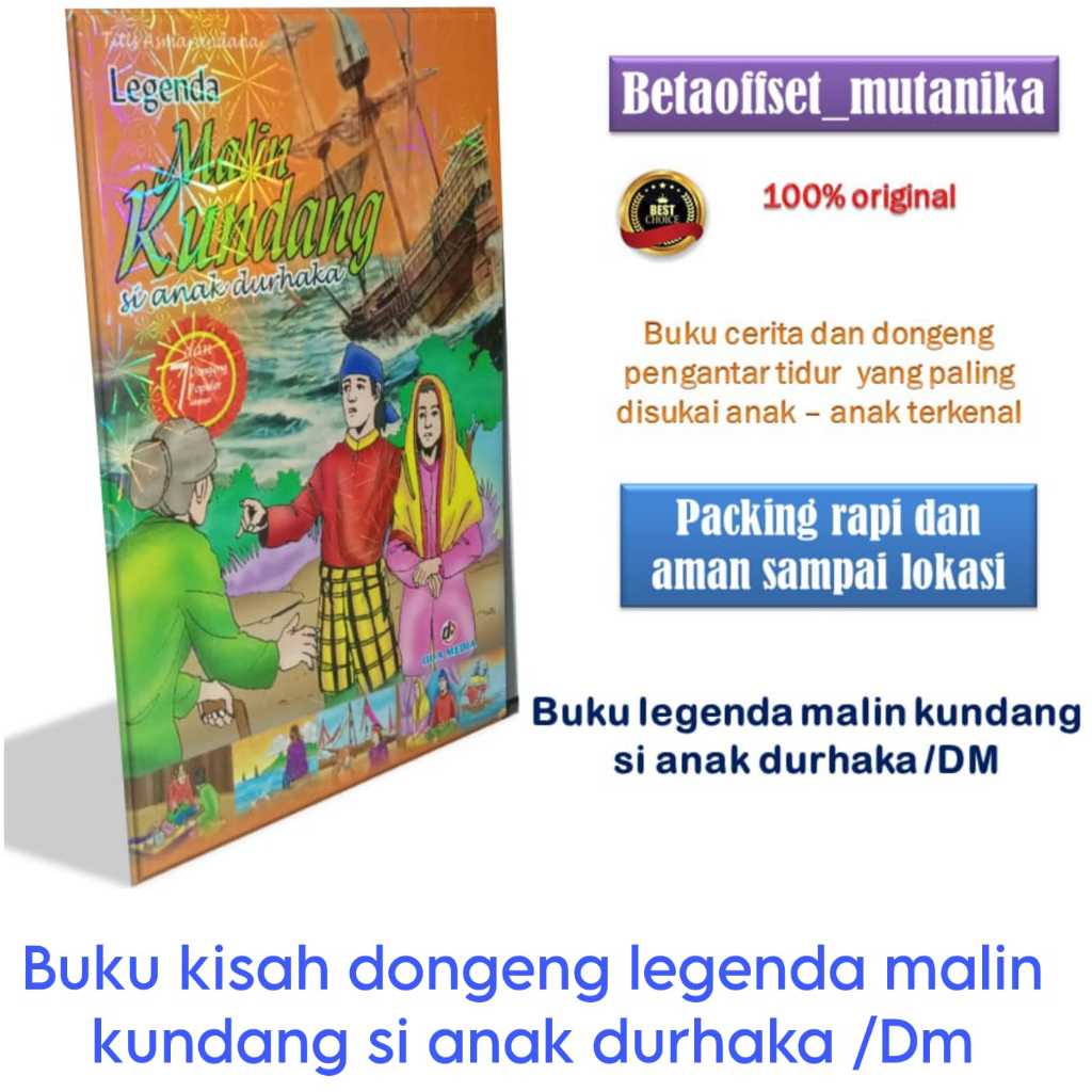 Jual Buku kisah dongeng legenda malin kundang si anak durhaka | Shopee Indonesia