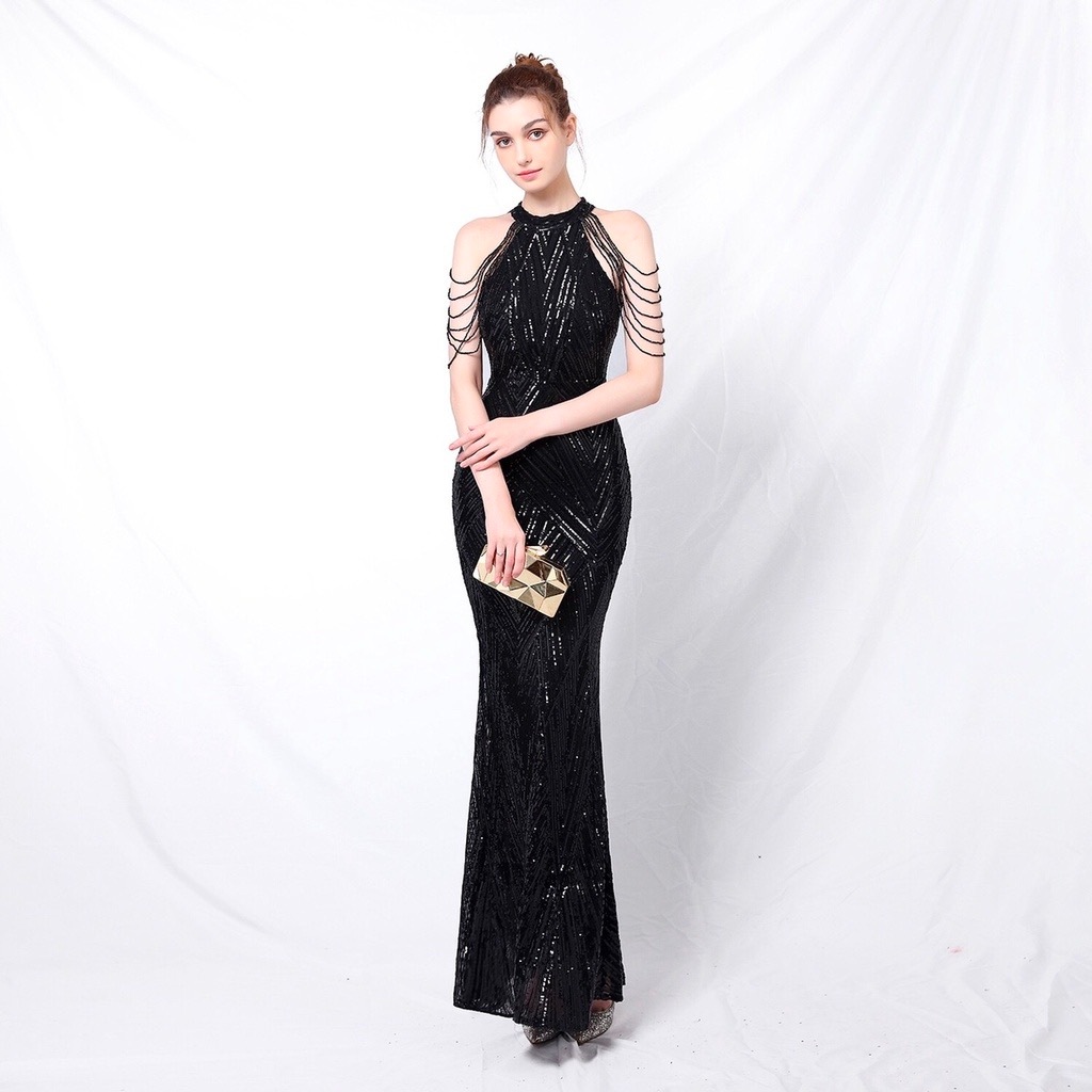 Jual (Ready stock)SOLANI Rok gaun malam high-end putri duyung perempuan ...