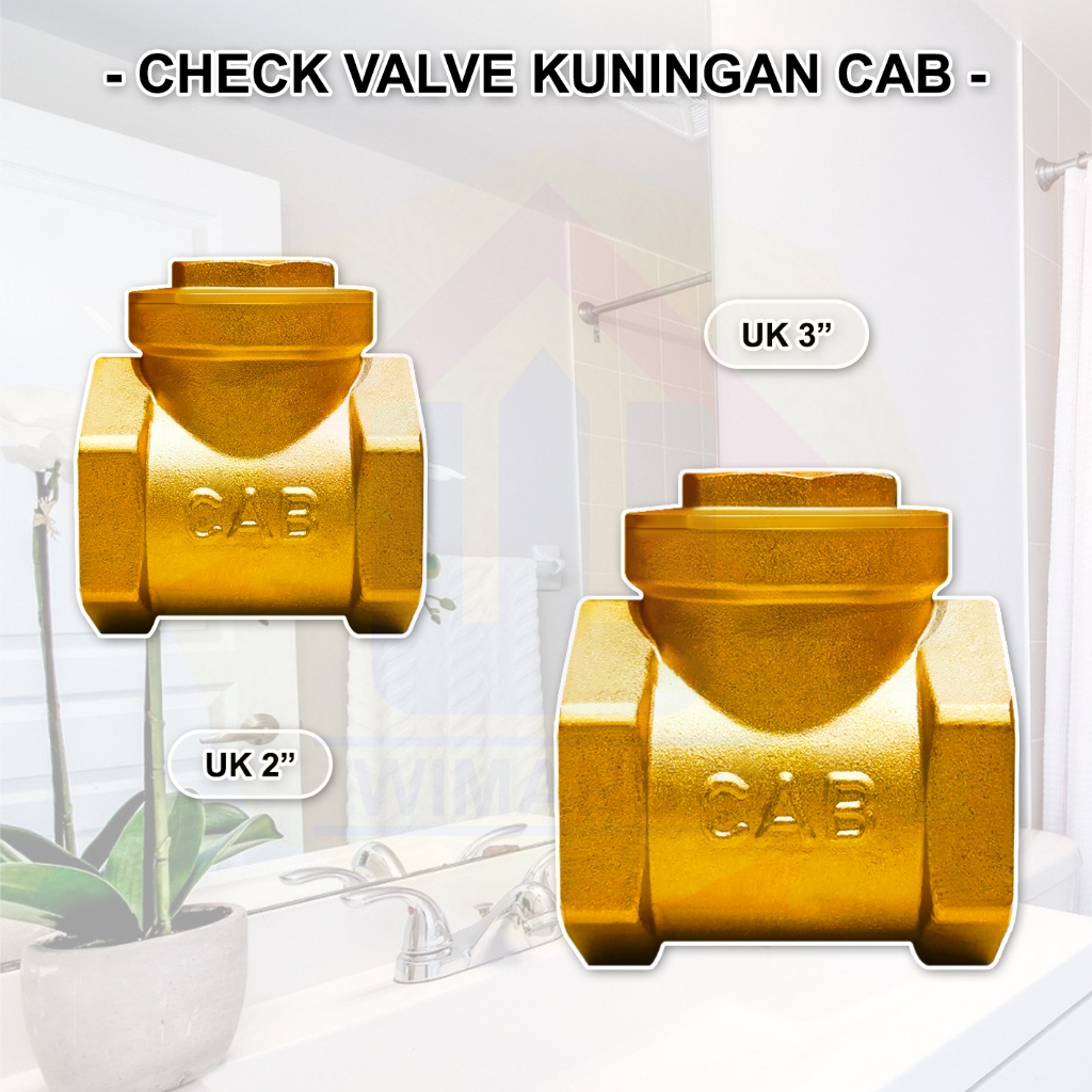 Jual WMS-CHECK VALVE KUNINGAN CAB - UKURAN 2 INCH - UKURAN 3 INCH ...