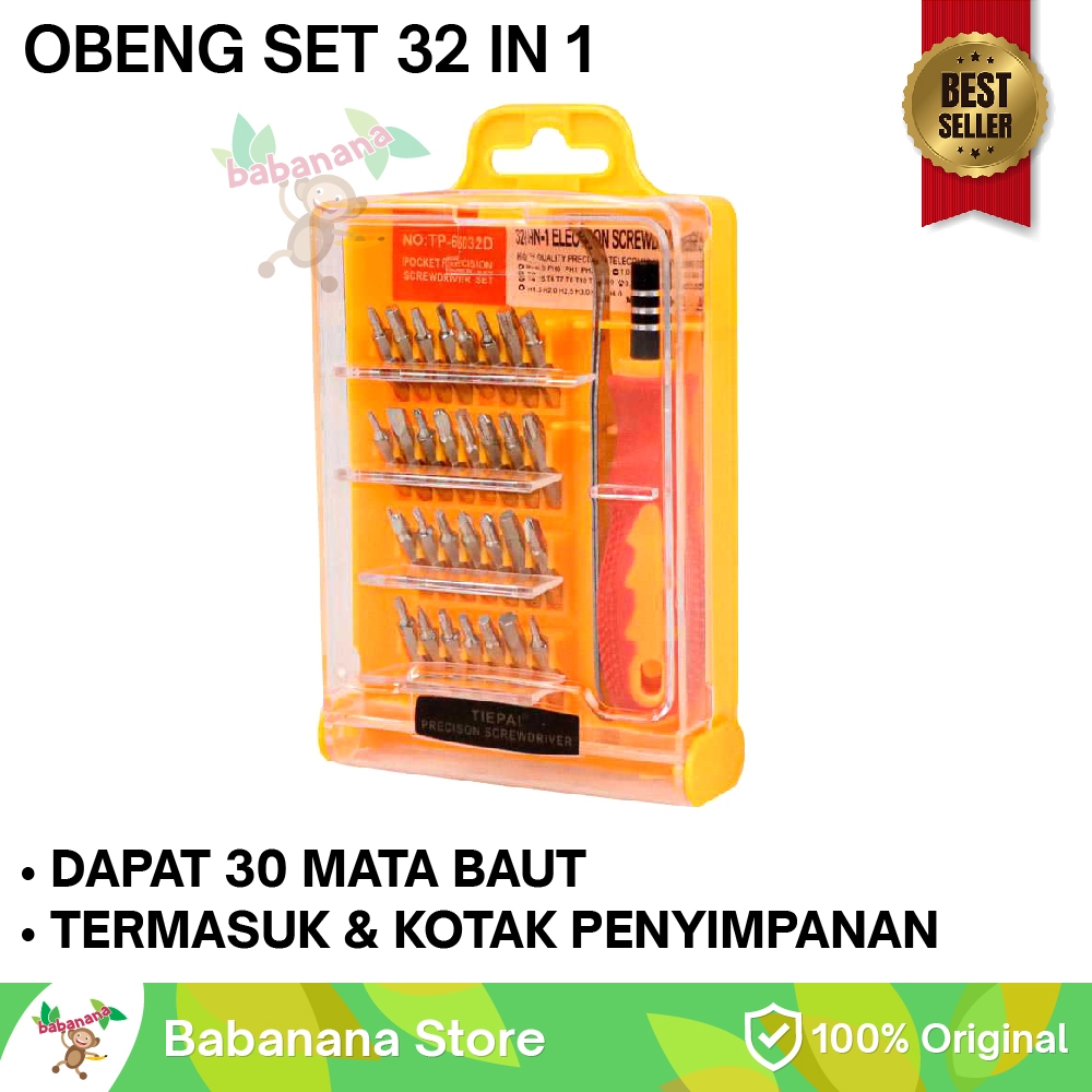 Jual Obeng Kecil Set 32 in 1 untuk Smartphone Reparasi Laptop Kacamata ...