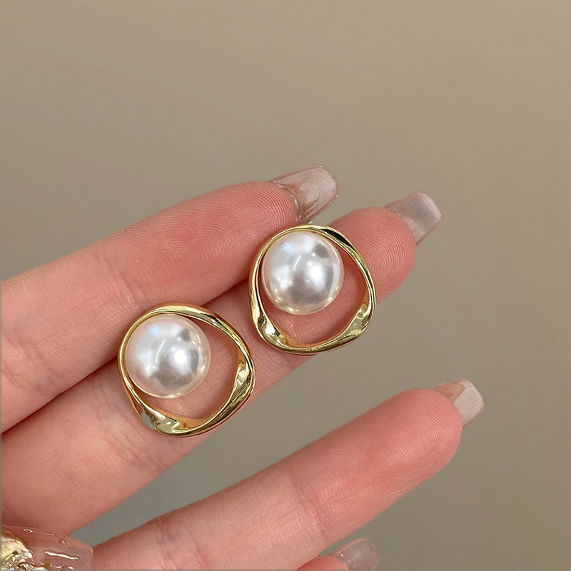 Jual AS95 Mutiara Besar Anting Mode Geometri Anting Mewah Anting ...