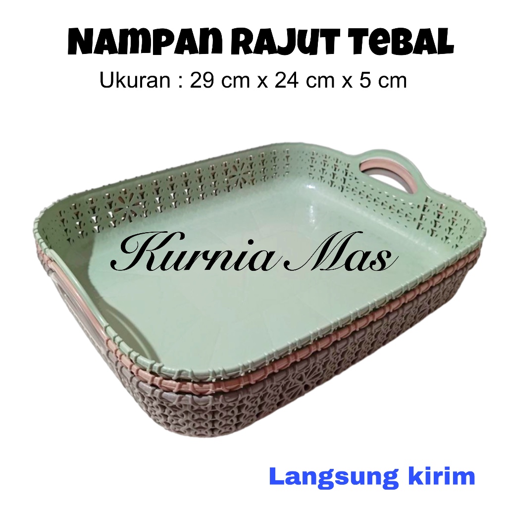 Jual Nampan Plastik Rajut Tebal Baki Plastik Tatakan Piring Nampan Saji ...