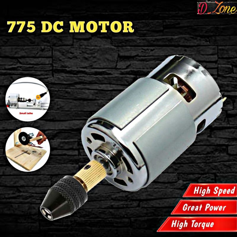 Jual Dinamo 775 DC Motor 12V High Speed Torsi Besar Dinamo Bor Rakitan | Shopee Indonesia