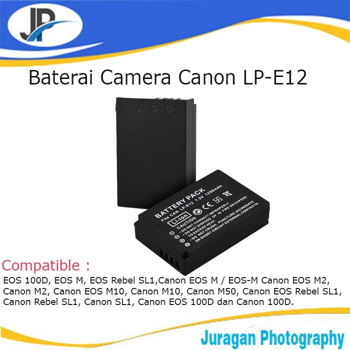 Jual Baterai LP-E12 Battery LPE12 for Canon EOS M M2 M10 M50 M100 100D | Shopee Indonesia