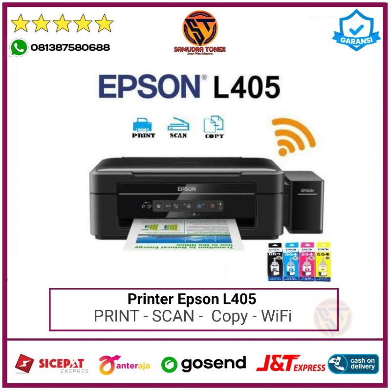 Jual Printer Epson L405 Ink jet Multifungsi All in one Print Copy Scan ...
