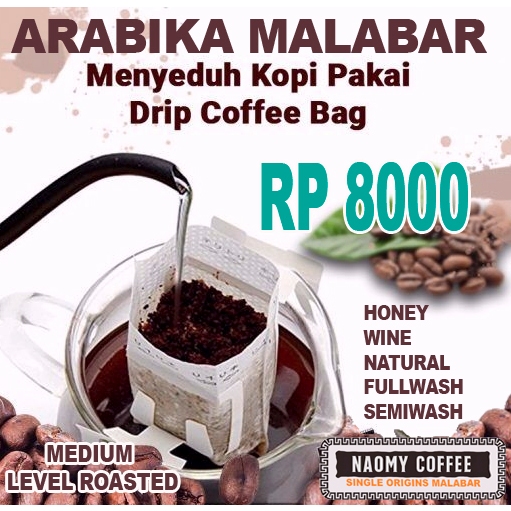 Jual DRIP BAG COFFE KOPI ARABIKA MALABAR SINGLE ORIGIN KEMASAN SIAP SEDUH 10 GR | Shopee Indonesia