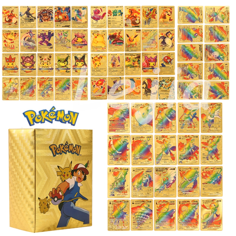 Jual 110 Pcs Kartu Pokemon Black Gold Silver Pok Mon Charizard Versi Inggris Untuk Koleksi Anak ...
