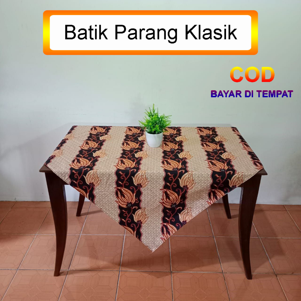 Jual COD Taplak Meja Batik Kain Katun Mewah Uk 120x120cm Model Kotak ...