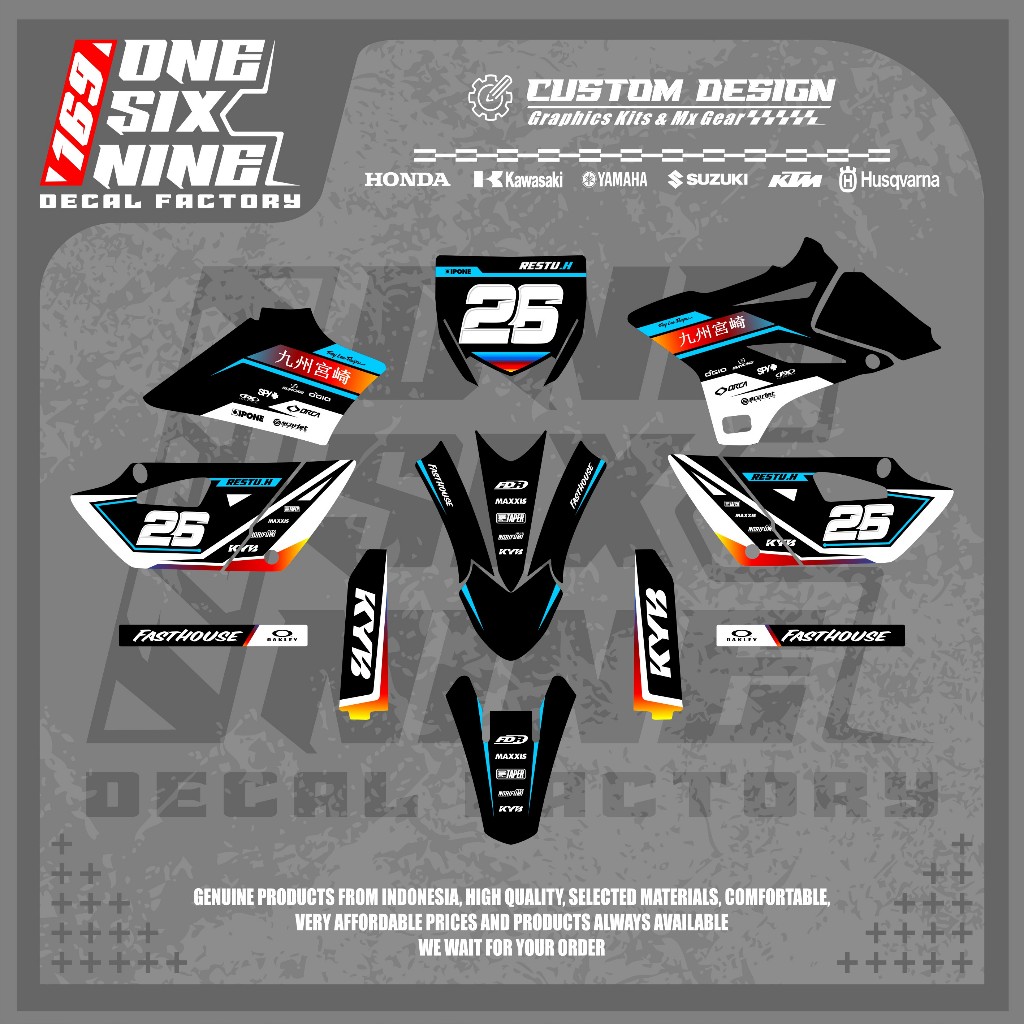 Jual Decal Gtx Yz 85 Superglossy Premium Free Custom Design | Shopee ...