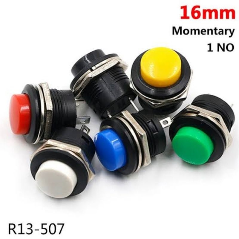 Jual Tombol Push On momentary push button switch saklar besar | Shopee ...