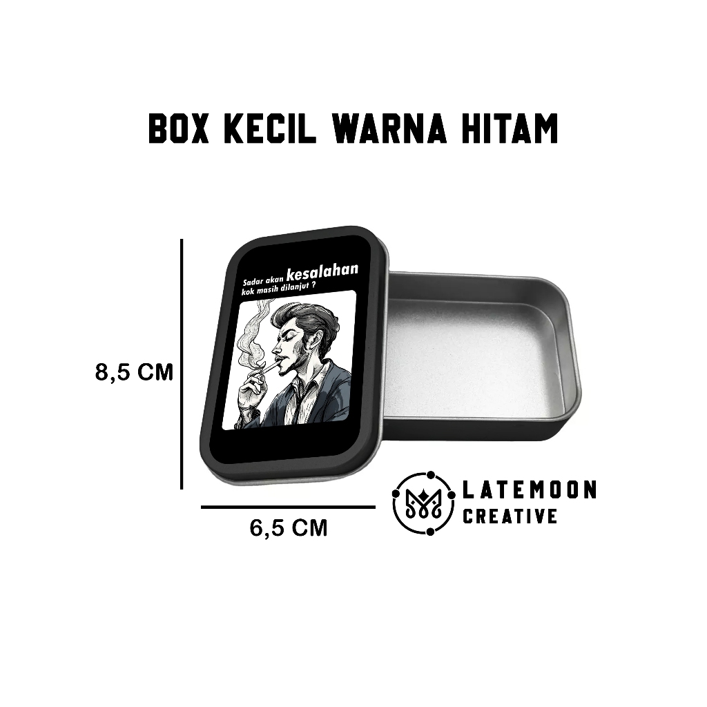 Jual BOX KECIL UK 8,5 X 6 CM TEMA DESAIN "SADAR AKAN KESALAHAN" (BISA ...