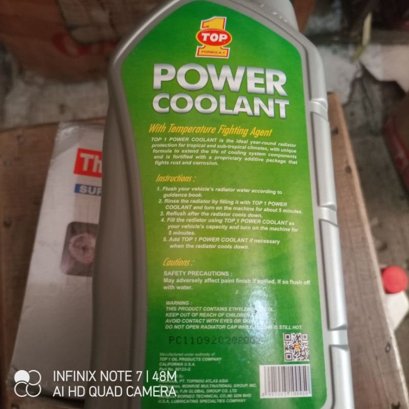 Jual air radiator top 1 power coolant 1l | Shopee Indonesia