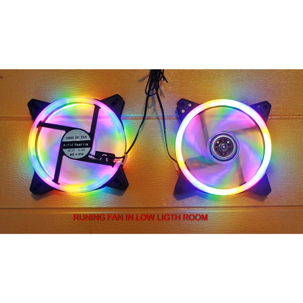 Jual Fan Casing Rgb 12cm 12 Cm Fan Rgb Rainbow Casing Ring Led Soket