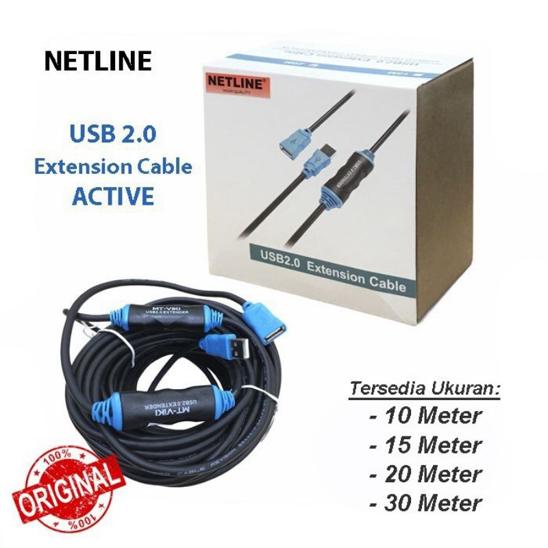 Jual netline usb extrnsion cable active kabel perpanjangan usb male ...