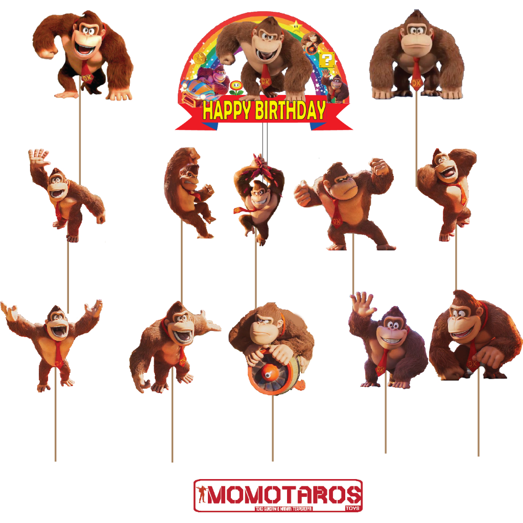 Jual Topper cake Donkey Kong solo isi 13 pcs | Shopee Indonesia