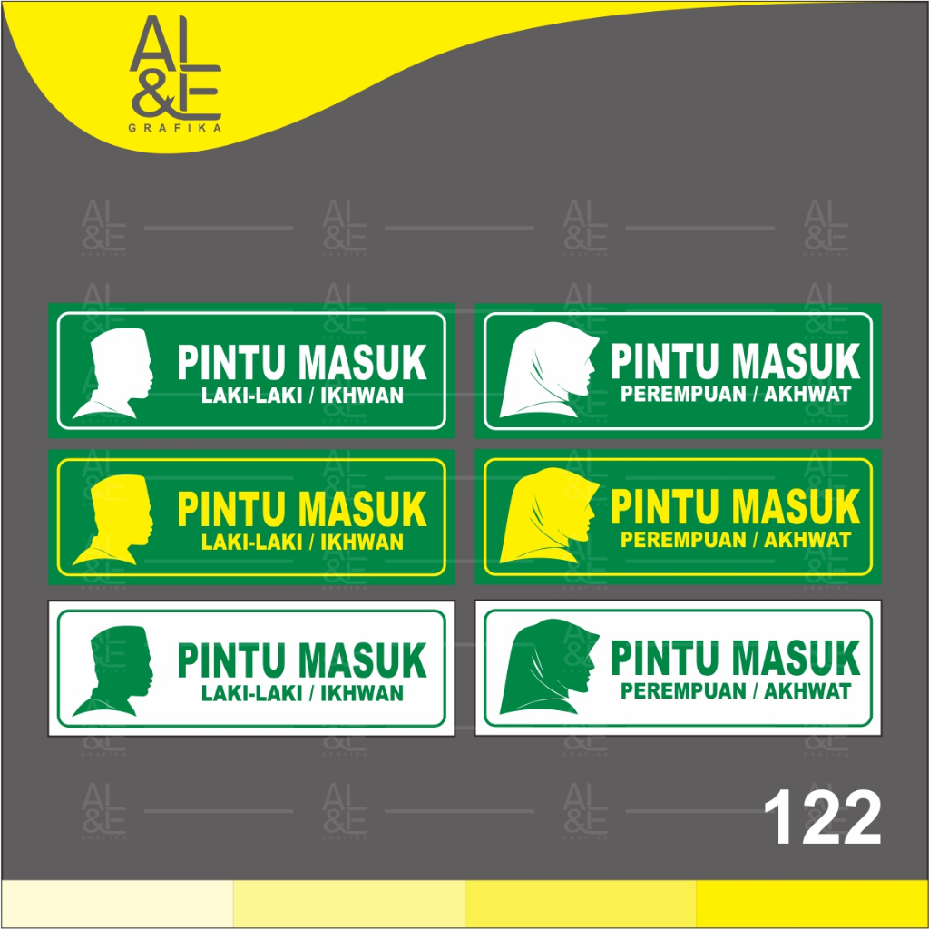 Jual 122 - STIKER PINTU MASUK PESANTREN LAKI-LAKI DAN PEREMPUAN - VINYL ...