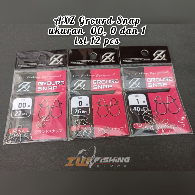 Jual AXZ Grourd Snap peniti pancing ukuran 00, 0 dan 1 isi 12 pcs ...