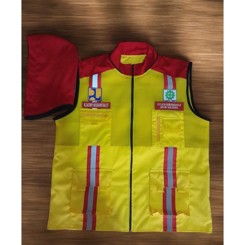 Jual ROMPI DINAS PU.ROMPI DENGAN PENUTUP KEPALA,Custum rompi,rompi ...