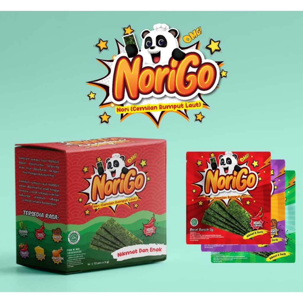 Jual Norigo Rumput Laut Sachet 3gr 1 BOX isi 12 pcs All Variant ...