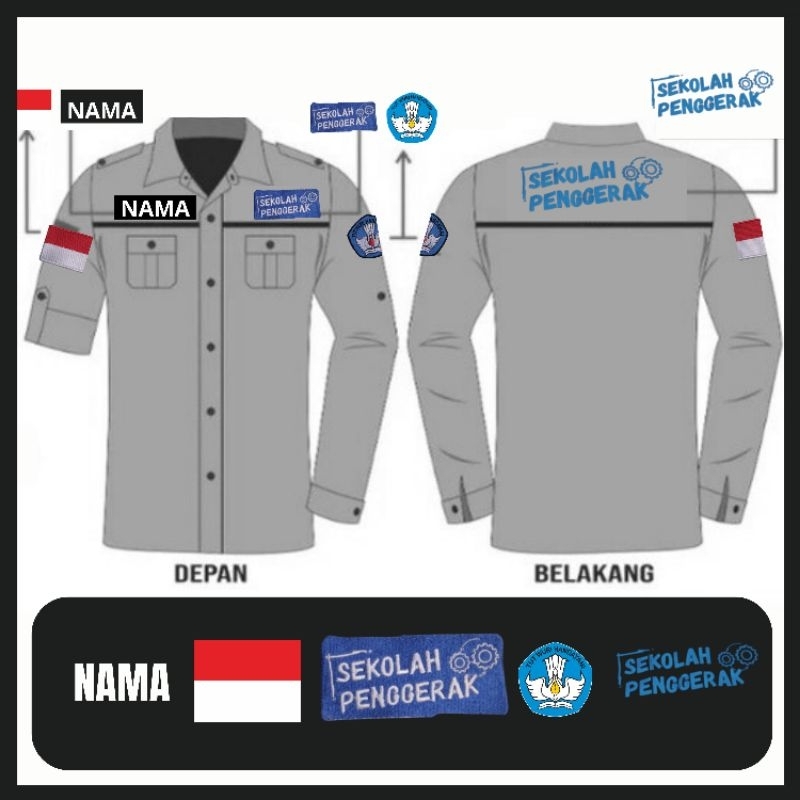 Jual kemeja Sekolah penggerak SYP seragam sekolah penggerak SYP pdh ...