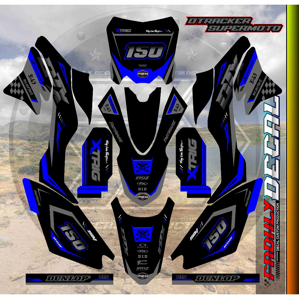 Jual DECAL STIKER DTRACKER DTX D TRACKER BIRU, MERAH, STABILO, TOSCA ...