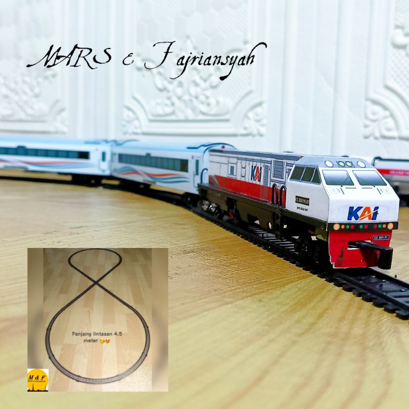 Jual Train Set Lokomotif CC 203 / cc203 Mainan Kereta Api Rangkaian Gerbong Penumpang | Shopee ...