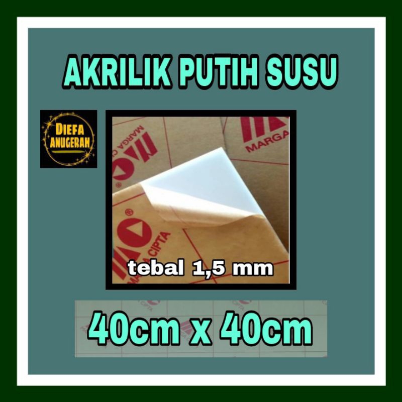 Jual Acrylic putih susu 1,5mm 40x40/Akrilik putih susu 1,5mm | Shopee Indonesia