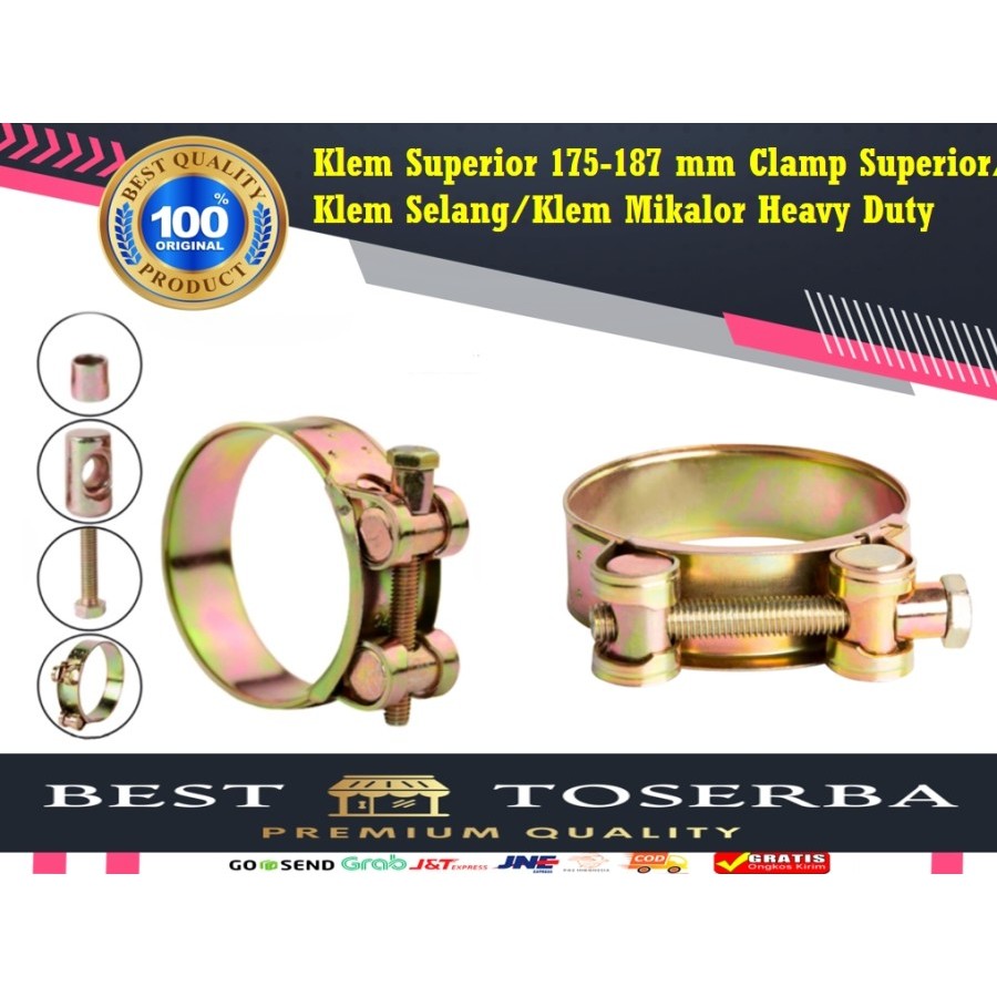 Jual KLEM SUPERIOR / MIKALOR / HEAVY DUTY CLAMP 175-187 MM | Shopee ...