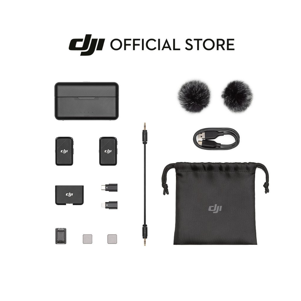 Jual DJI Mic (2TX+1RX+Charging Case) - Wireless Lavalier Microphone, 250m (820 ft.) Range ...