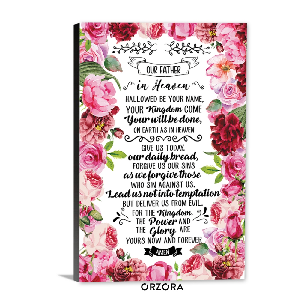 Jual Poster Rohani Kristen / Dekorasi Gereja / Doa Bapa Kami (A0249 ...