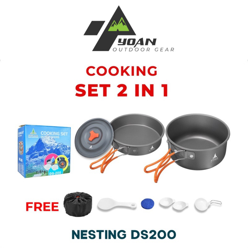 Jual AYOAN Official Cooking Set Alat Masak Outdor Lengkap atau Nesting ...
