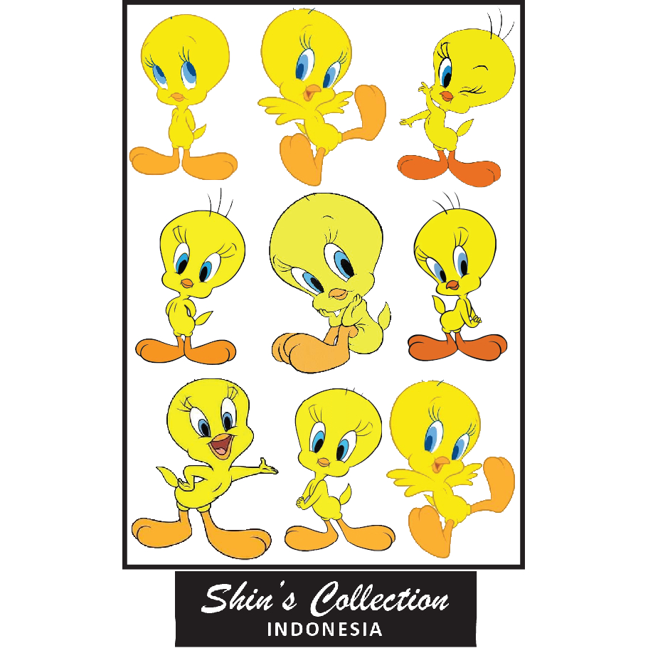 Jual Sticker stiker murah anti air transparan Tweety solo 1 pc | Shopee ...