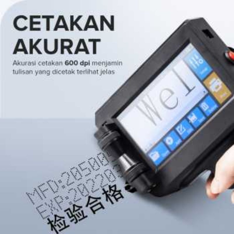 Jual Mesin Coding Expired Date Logo Portable Handheld Printer Inkjet ...
