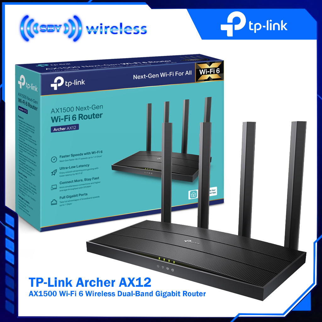 Jual TP-Link Archer AX12 AX1500 Wi-Fi 6 Wireless Dual-Band Gigabit ...