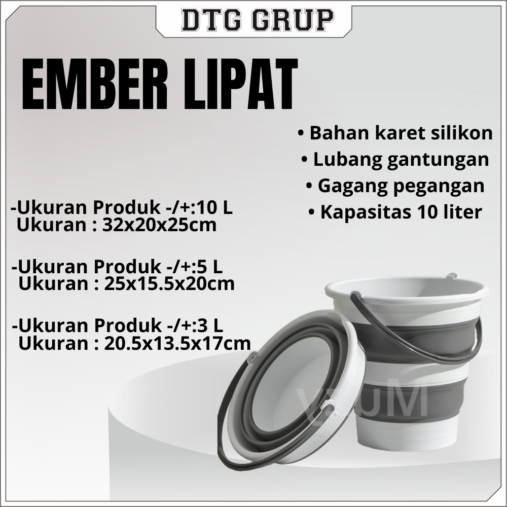 Jual Ember Lipat Portable PRAKTIS UKURAN 10 LITER 5 LITER 3 LITER ...