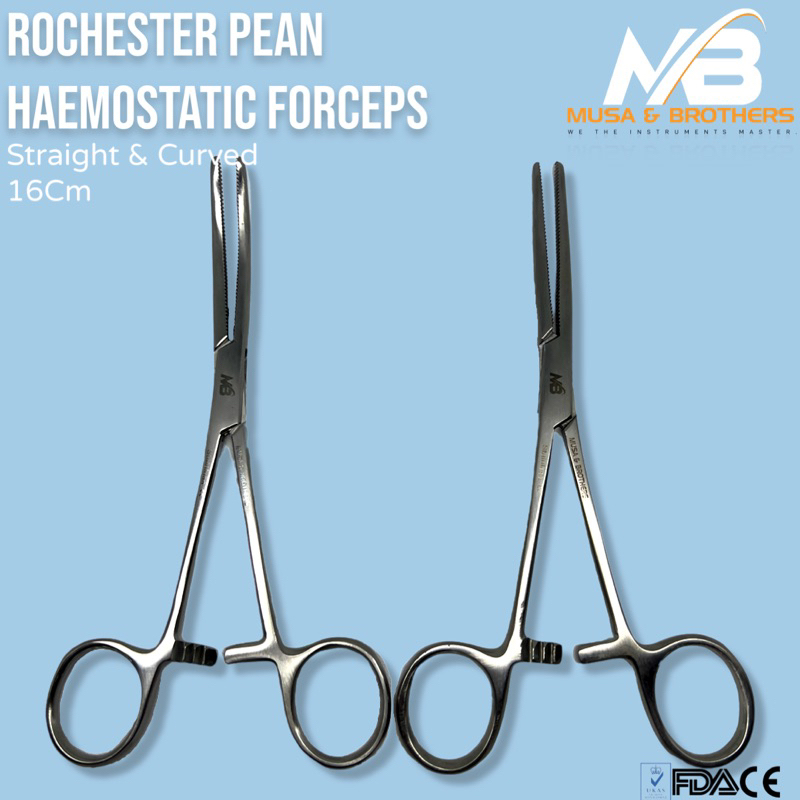 Jual MB Rochester Pean Haemostatic Forceps, Klem artery, Bengkok dan ...