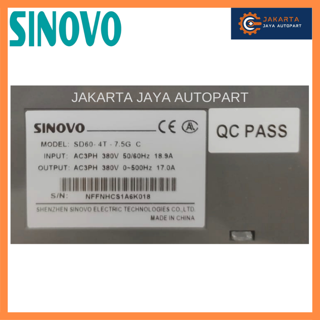 Jual Inverter VFD 0.7KW/1.5KW/2.2KW/4KW/5.5KW/7.5KW/11KW 3Phase 380V Variable Frequency Drive ...