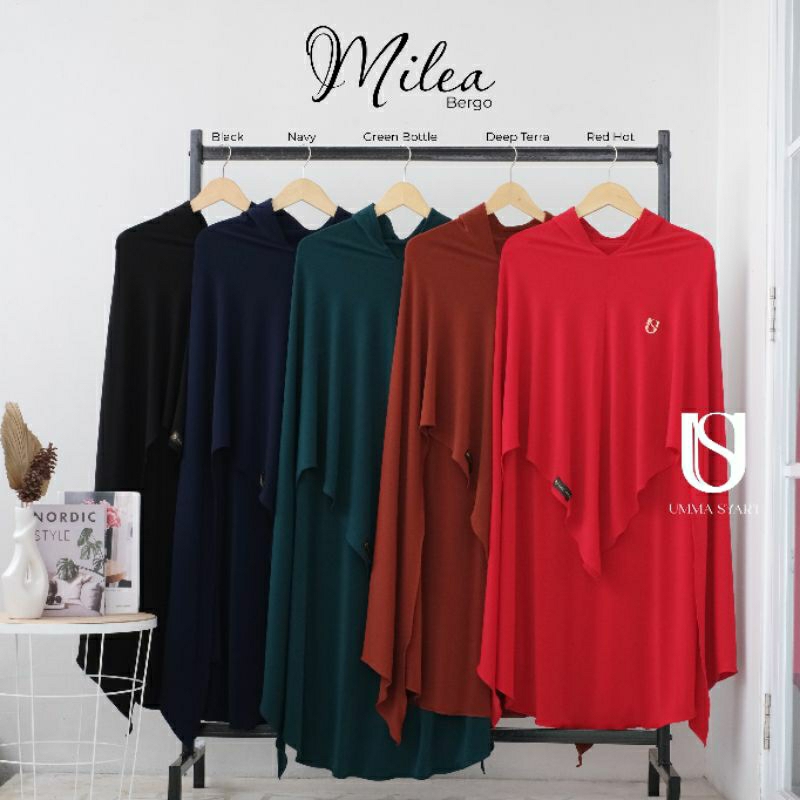 Jual Milea bergo by UMMA syar'i polos logo rhinestone bergoumma ...