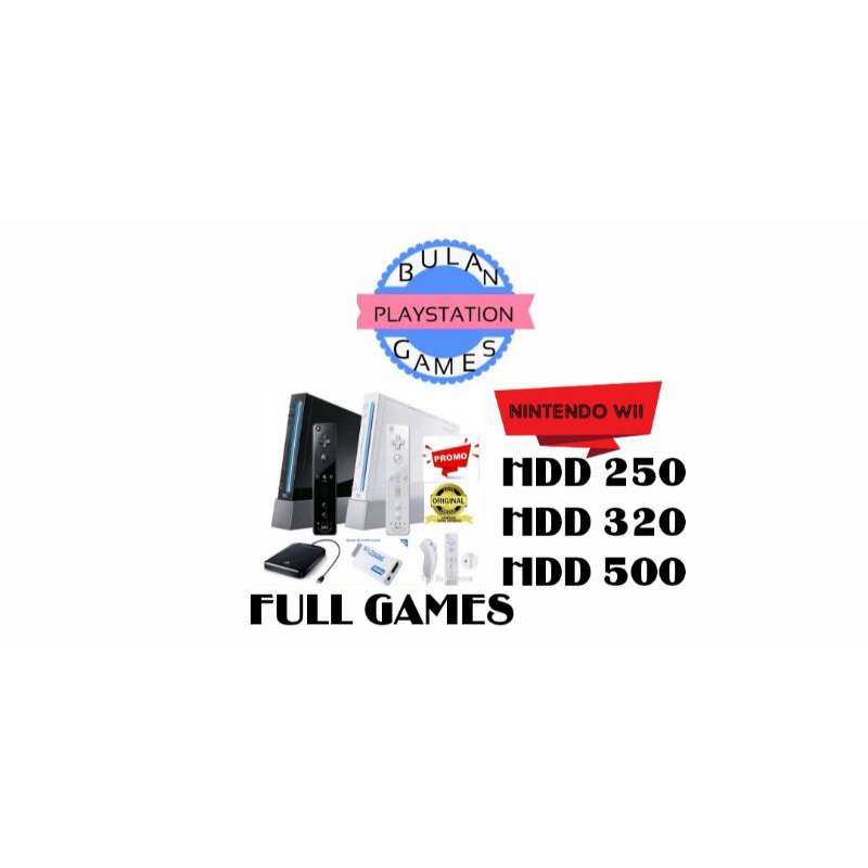 Jual Nintendo wii Hdd 2500GB/500GB +REMOT+NUNCUK FULLGAMES | Shopee Indonesia