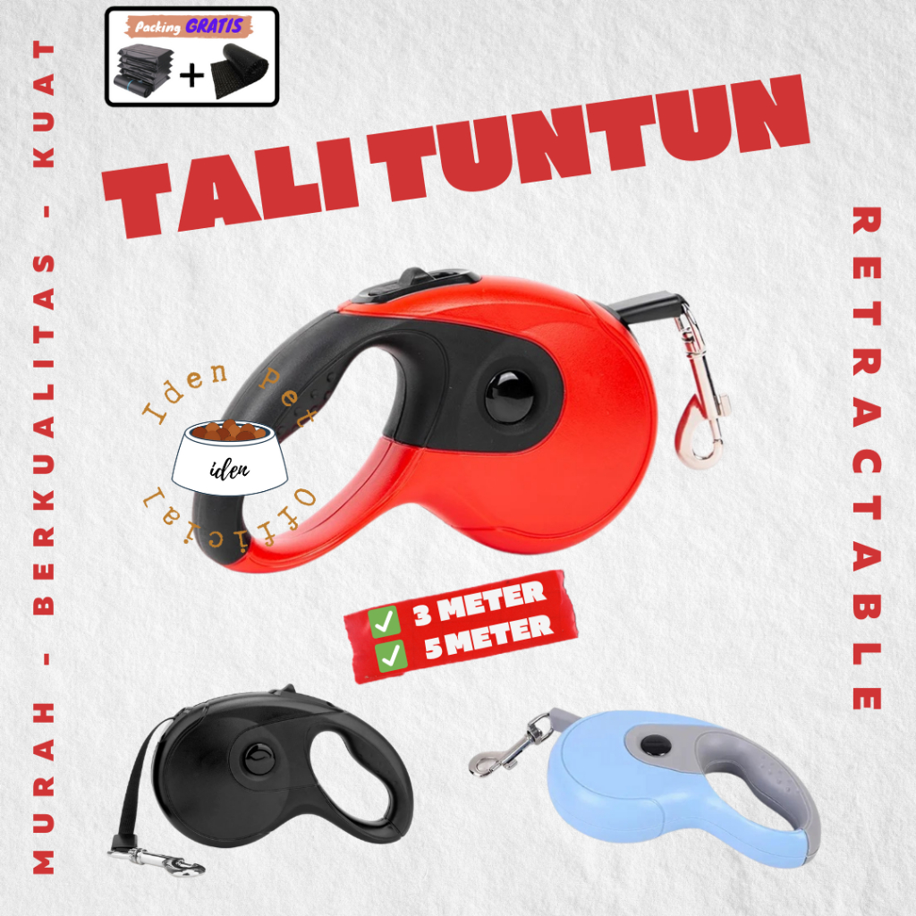 Jual Tali Tuntun Kucing Anjing Otomatis Tali Harness Kalung Rompi Hewan ...
