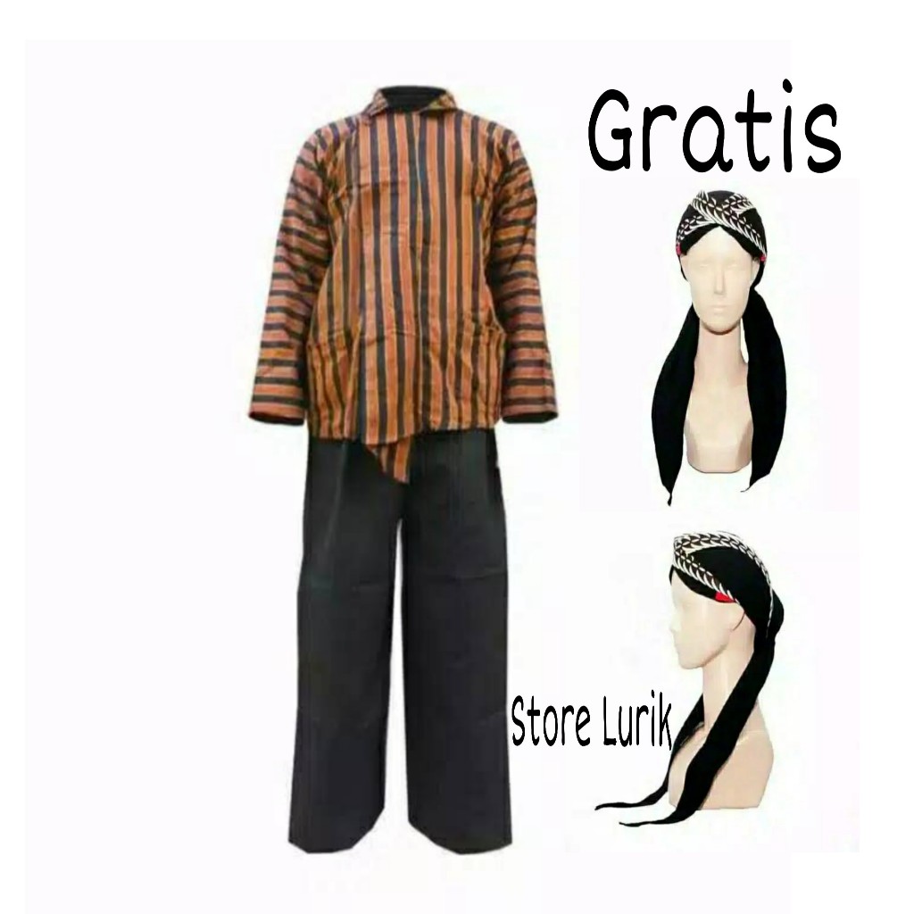 Jual Stelan Baju Surjan Lurik Blangkon dan Cenala // Baju Adat Jawa ... Jual Stelan Baju Surjan Lurik Blangkon dan Cenala // Baju Adat Jawa ...