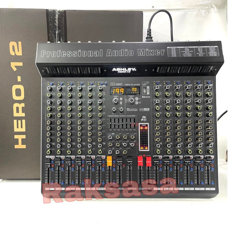 Jual MIXER ASHLEY HERO 12 CHANNEL ORIGINAL Multi Effect hero12 | Shopee ...