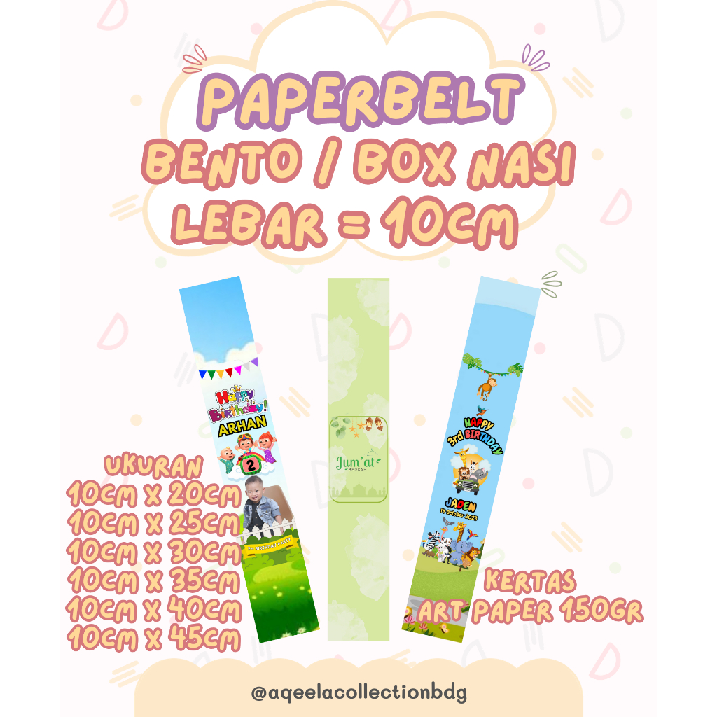Jual PAPER BELT / LABEL HAMPERS CUSTOM - ULANG TAHUN DAN TASYAKURAN ...
