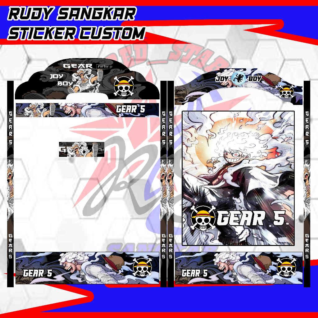 Jual DECAL KIPASAN LUFFY GEAR 5 STIKER DECAL SANGKAR KIPASAN MOTIF ...