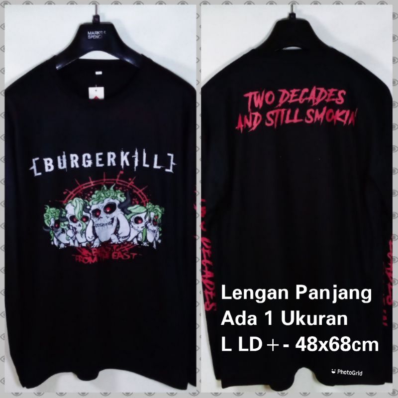 Jual Kaos Band Metal Underground Burgerkill Two Decades Lengan Panjang ...