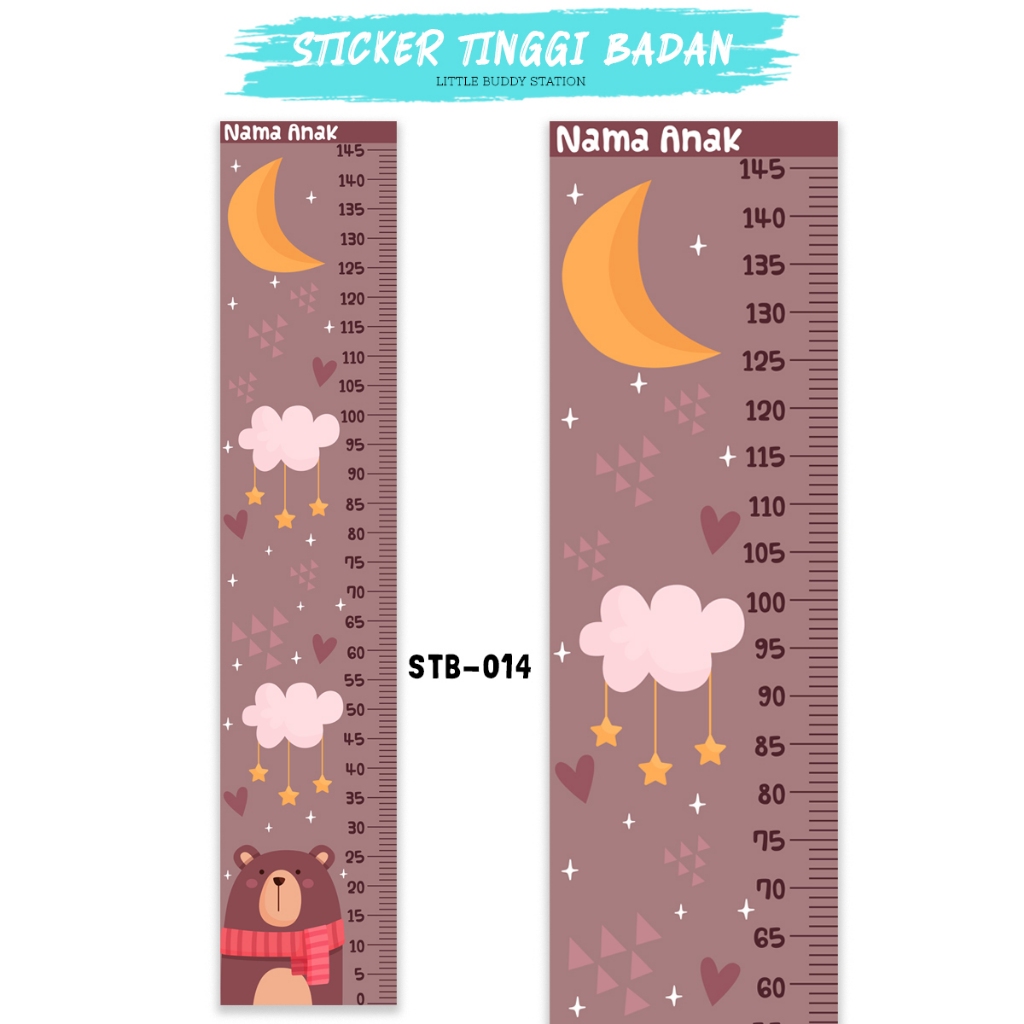 Jual Stiker Pengukur Tinggi Badan Anak SD Dinding Aesthetic - Custom ...