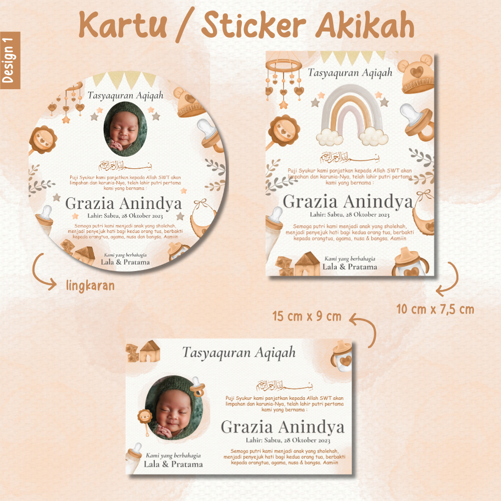 Jual Stiker Label Aqiqah / Stiker Aqiqah / Stiker Kelahiran (Stiker ...