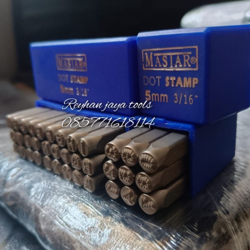 Jual Mastar dot stamp 5 mm set huruf dan angka model titik bintik 5 mm ...